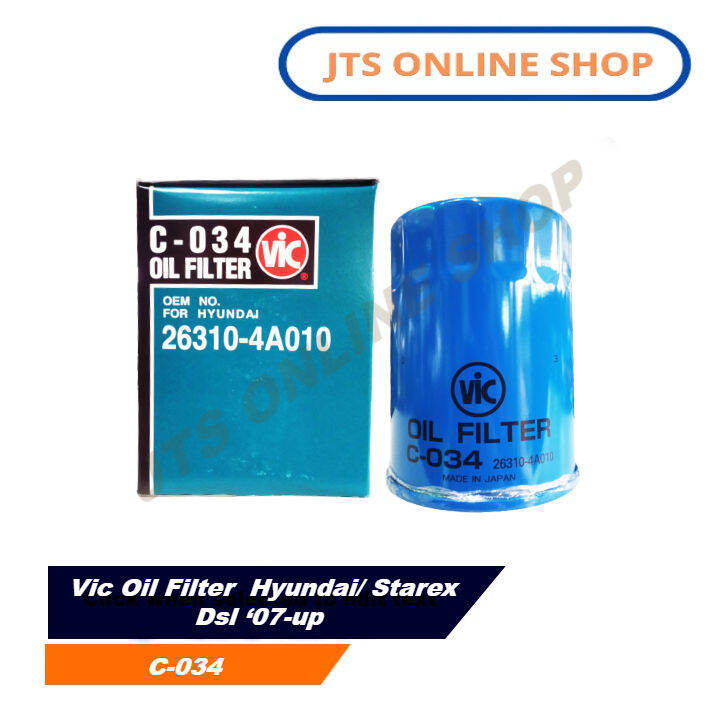 Vic Oil Filter C-034 Hyundai/ Starex Dsl ‘07-up | Lazada PH