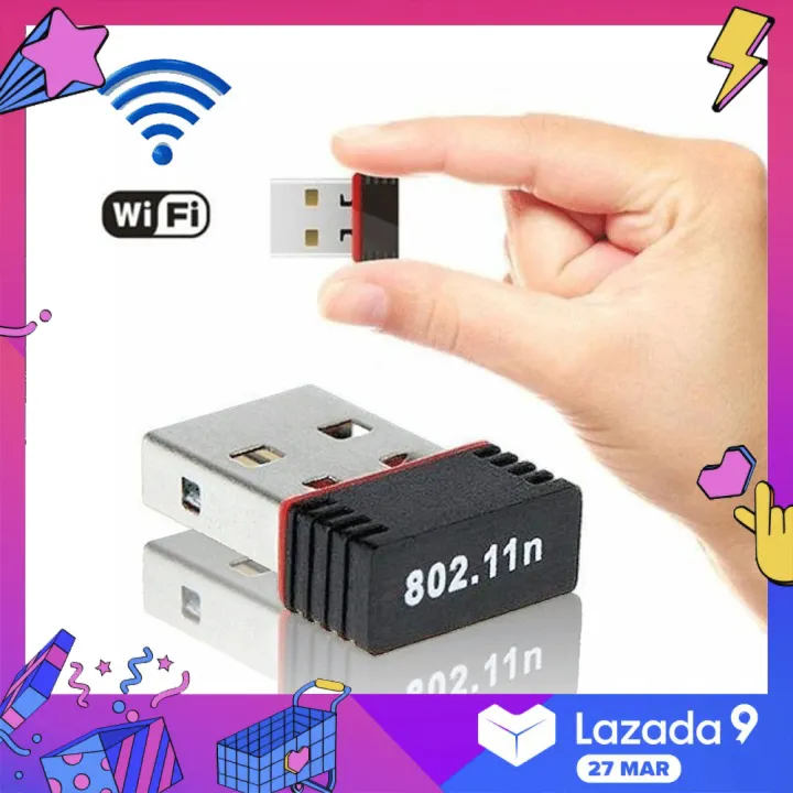 【Ready Stock】Original mini Wireless Network Card 150Mbps USB2.0 PC WiFi ...