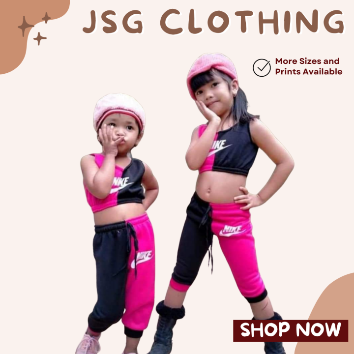 JSG CLOTHING Kids Two Tone Jogger Pants Kids Terno (1-12 years Old ...