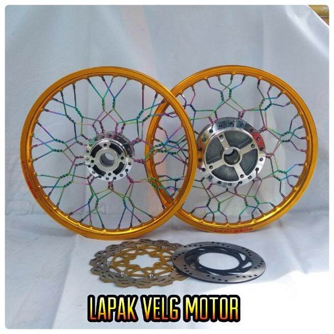 velg ninja r atau ninja rr ring v rossi uk 140/160x17 wm gold stel ...