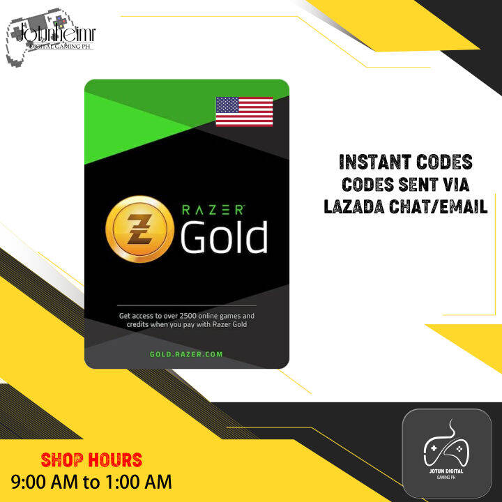 Razer $1, $5, $10, $50, $100 USD (Digital Code) - Jotun Digital Gaming ...