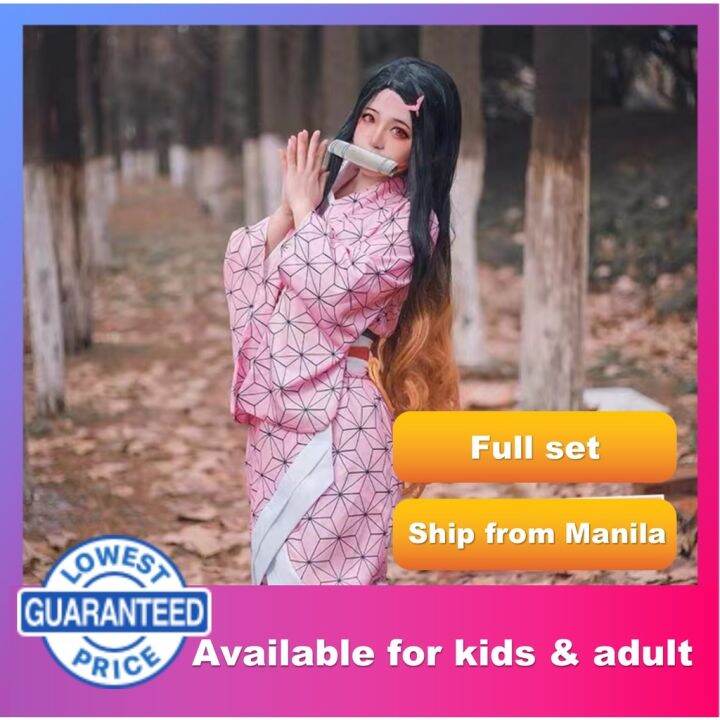 Nezuko Costume Demon Slayer Nezuko cosplay for Kids Nezuko Shirt Anime ...