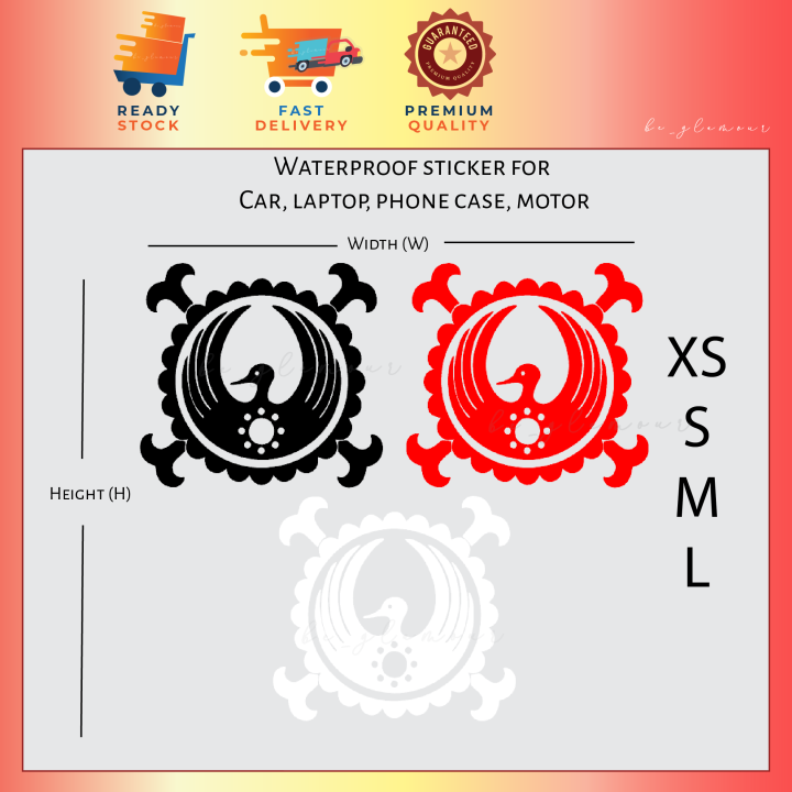 One Piece Kozuki Clan Crest sticker reflective oden momonosuke hiyori ...
