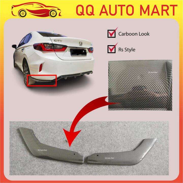 Honda City GN2 2020-2021 RS Rear Side Diffuser Carbon | Lazada