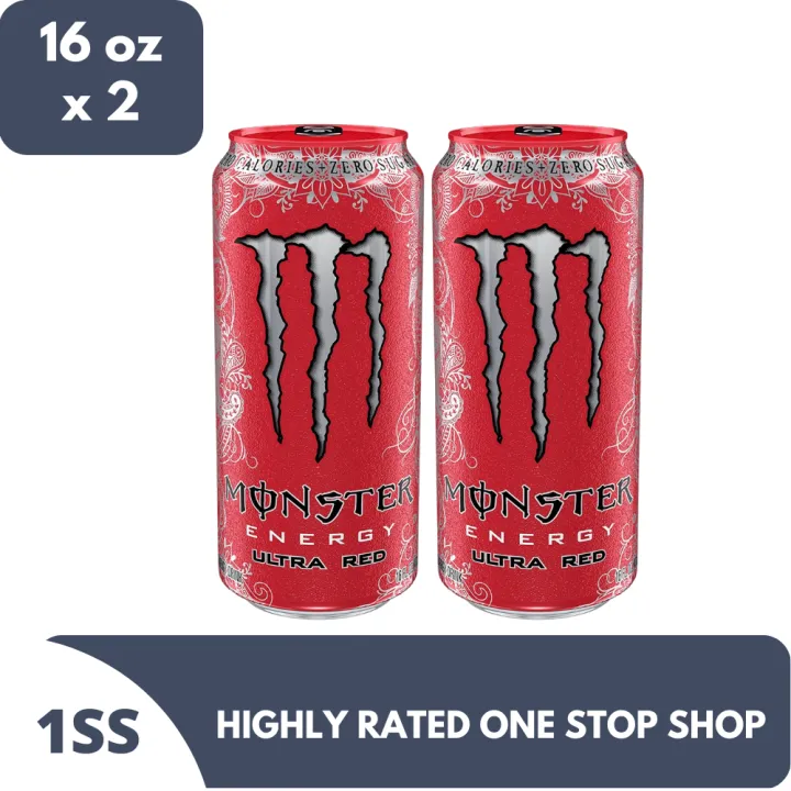 Monster Energy Drink Zero Sugar Ultra Red 16 oz x 2 | Lazada PH