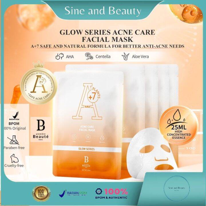 Premiere Beaute Acne Care Essense Face Mask - 25ml | Acnes Glow Series | Lazada Indonesia