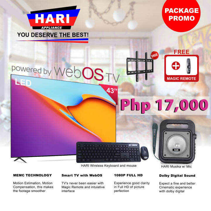 HARI TV 43" Powered by WEBOS w/ Hari Wireless Keyboad & Mouse & Hari ...