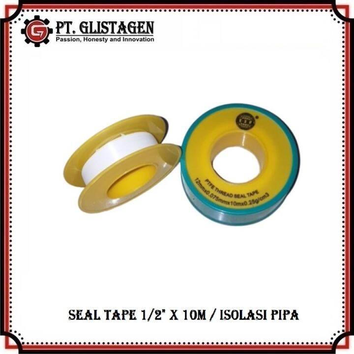 Seal Tape Isolasi Pipa Keran Kran Air 1/2" Ich X 10 Meter | Lazada ...