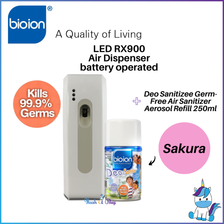 Bioion LED RX900 Air Dispenser Battery Operated FREE Refill 250ml ...