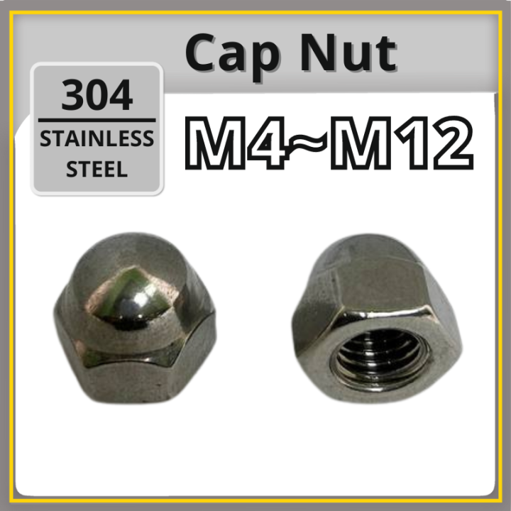 Cap Nut JIS | SUS 304 Stainless Steel Grade A2-70 | M4 M5 M6 M8 M10 M12 ...
