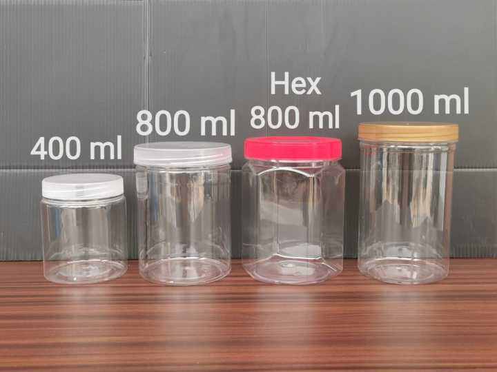 Toples tabung Hexagonal eco EKONOMIS / Toples Bawang / Toples Plastik 400 ML 800 ML 1000 ML ...