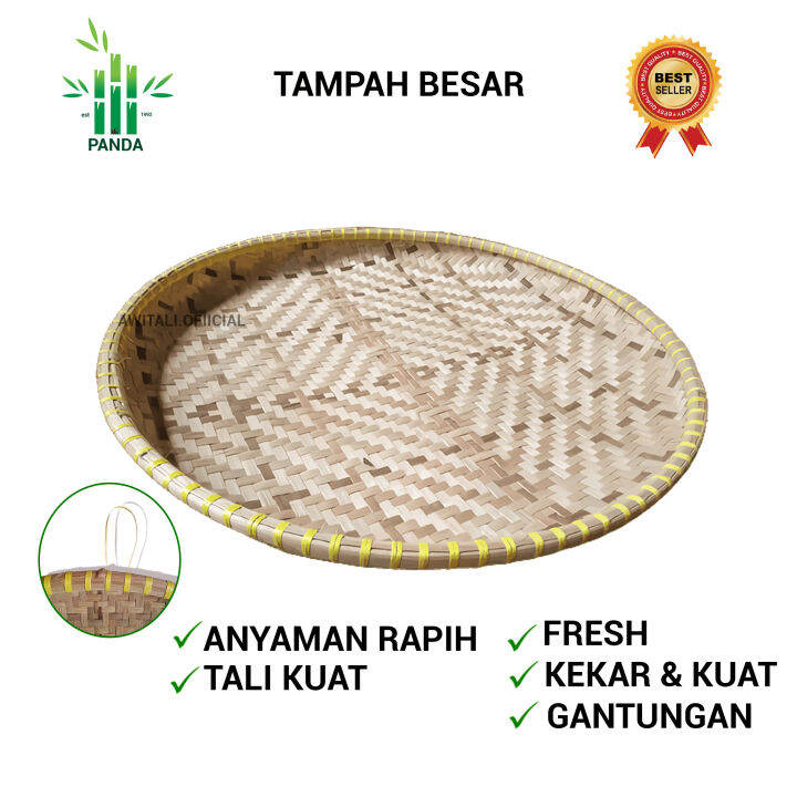 Tampah Anyaman Bambu Besar Nyiru Bambu 50/56/60cm Awitali Nampan ...