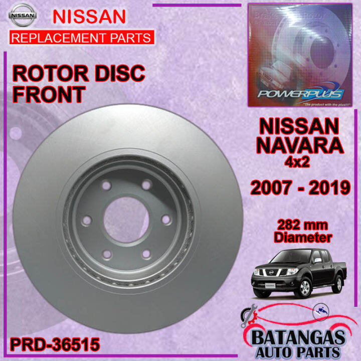Rotor Disc (FRONT) Nissan Navara 4x2 2007 - 2019 POWERPLUS PRD-36515 ...
