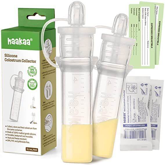 haakaa Colostrum Collector Reusable Silicone Colostrum Collector for ...