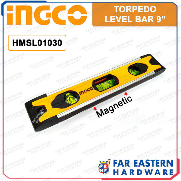 INGCO Torpedo Mini Spirit Level Bar 9" HMSL01030 INHT | Lazada PH