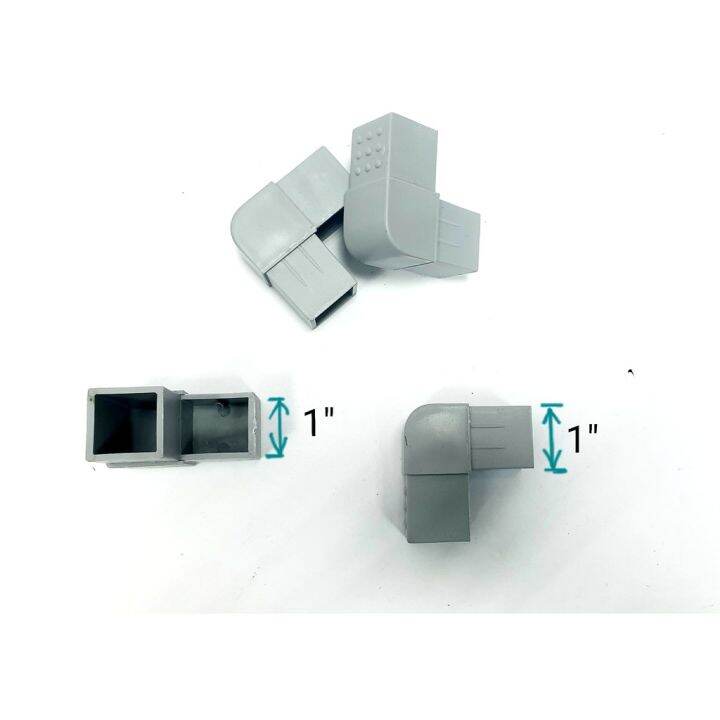 PVC Bracket 1x1 Hollow Bracket 015C (Black / Grey) Outer Corner Bracket ...