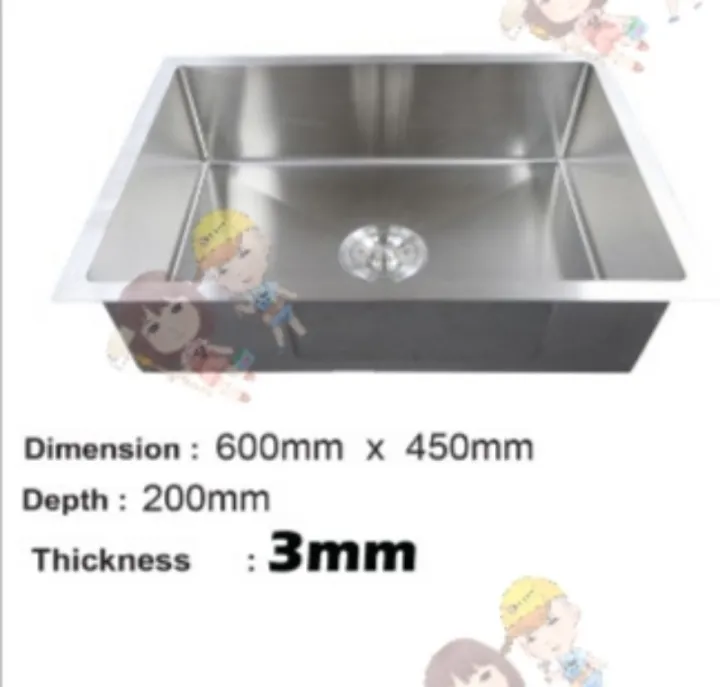 B6045 Isano Stainless Steel Single Bowl Sink | Lazada