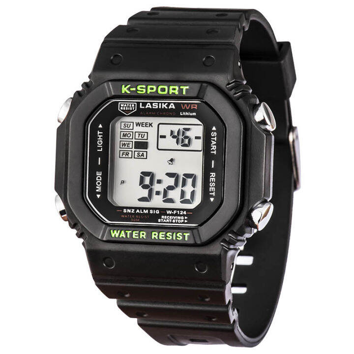 Digital Wrist Watches Lasika W-F124 Sport Watch adolescent kid Lcd ...
