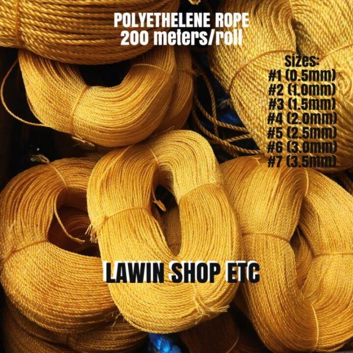 PE NYLON ROPE ROLYO 1 2 3 4 5 6 7 x 200 meters TALI Polyethylene Rope ...
