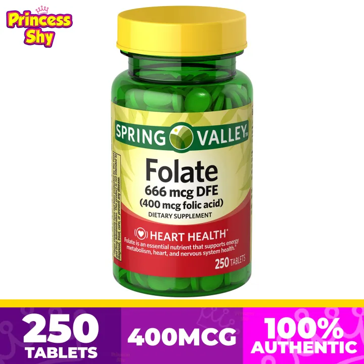 Spring Valley Folate Folic Acid 400 mcg 250 Tablets | Lazada PH