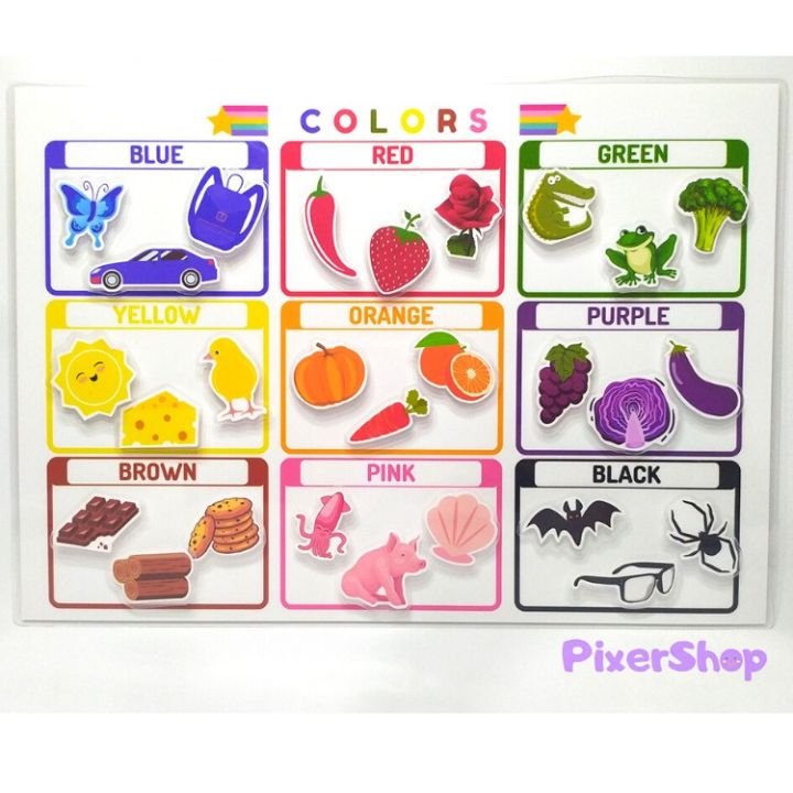 Color Sorting Kindergarten Activity / Laminated Interactive Learning ...