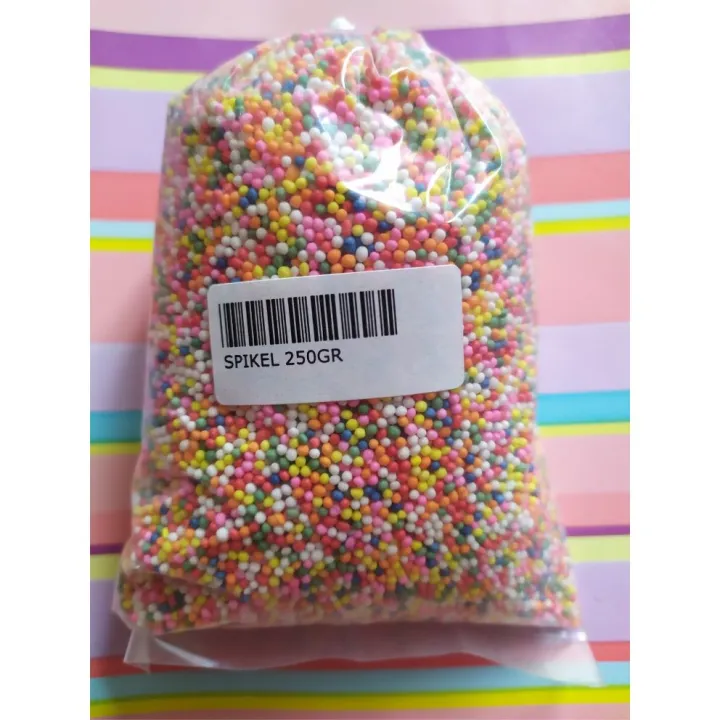 SPIKEL 250 Gram / Sprinkle Trimit Warna Warni Topping Hiasan Makanan ...