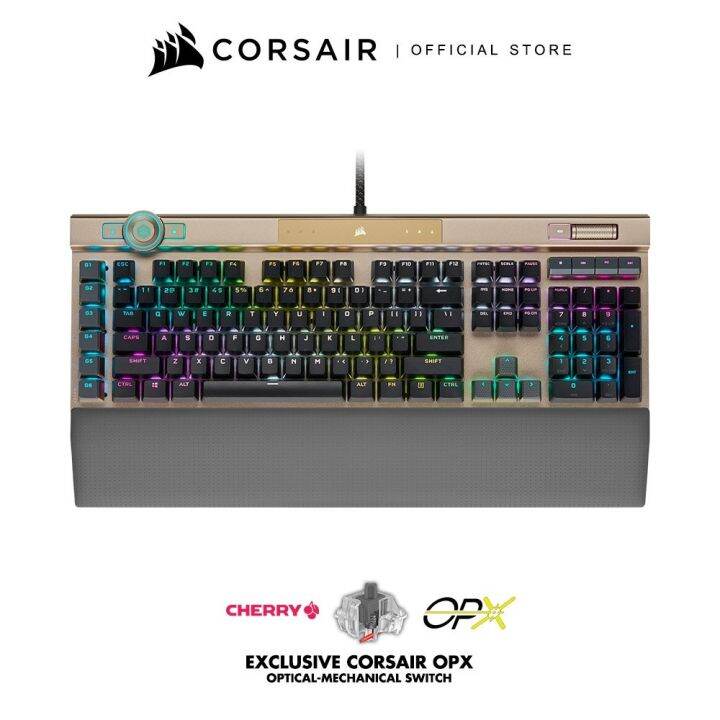 CORSAIR Keyboard K100 RGB Optical-Mechanical Gaming Keyboard - Midnight ...