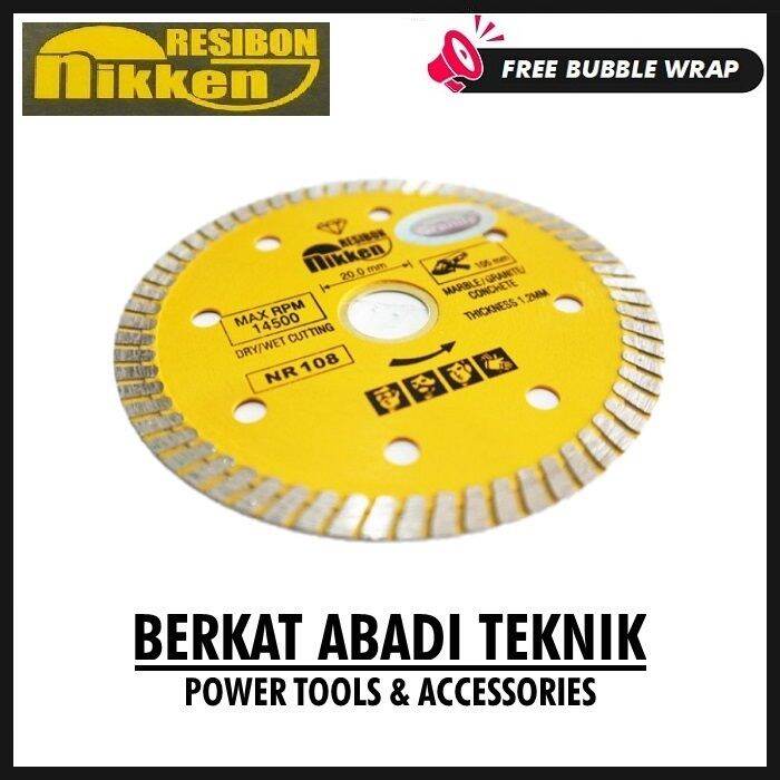 NIKKEN RESIBON Diamond Wheel 4 Inch Super Thin Turbo Dry Wet NR 108 ...