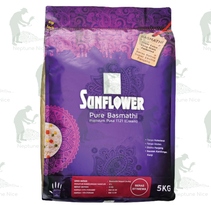 Sunflower Pure Basmathi Rice 5KG | Lazada