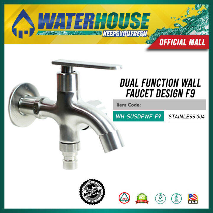 WATERHOUSE Stainless 304 Dual Function Wall Faucet Design F9 PHWH ...