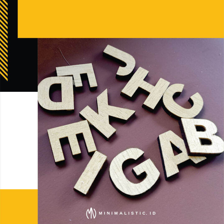 Huruf Kayu Alfabet Kayu Wooden Letters Abc Wooden Letter by Wooden ...