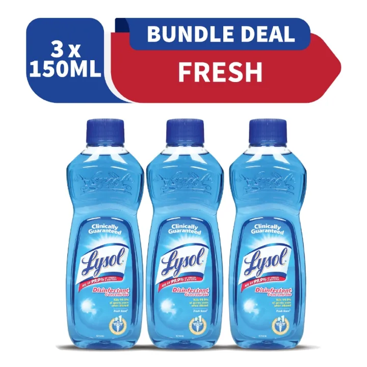 Lysol Disinfectant Concentrate With Fresh Scent 150ml Set of 3 | Lazada PH