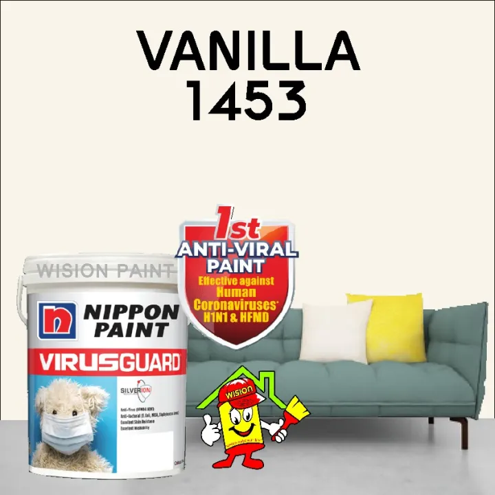 VANILLA 1453 J NIPPON 5L VIRUSGUARD INTERIOR WALL PAINT (VIRUS GUARD ANTI-VIRAL/ANTI-BACTERIAL ...