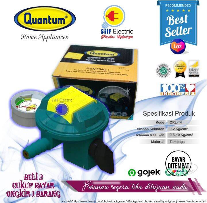 Regulator Quantum QRL 14 dengan meteran | Lazada Indonesia