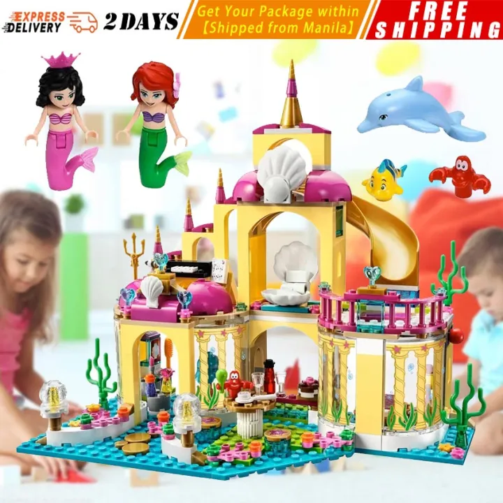 【402pcs】Friends Mermaid Castle Princess Queen Building Blocks Bricks ...