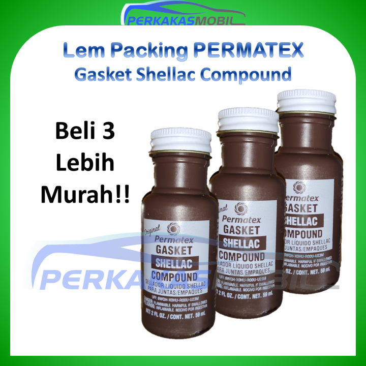 3 buah 3pcs Permatex Lem Perekat paking atau lem packing Mesin atau ...