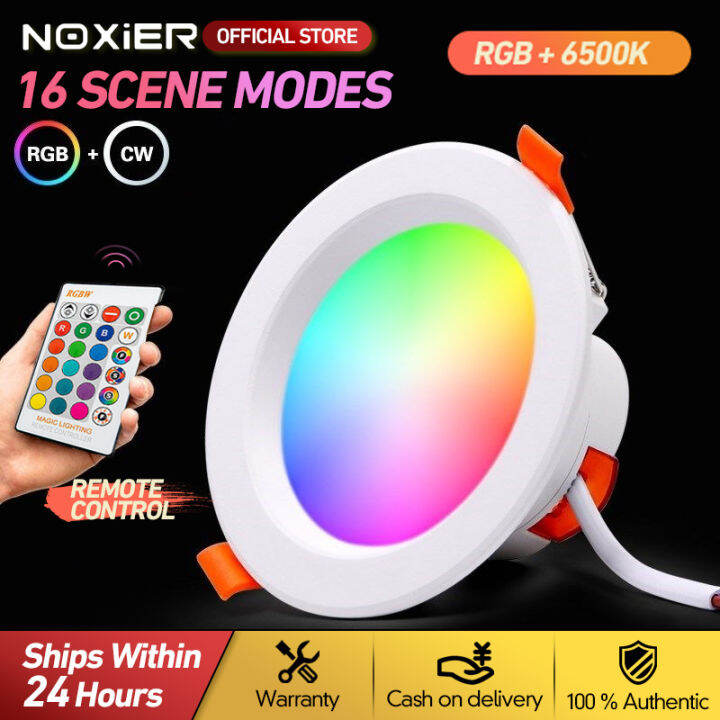 NOXIER LED Downlight Remote Control Smart Dimmable Recessed Ceiling ...