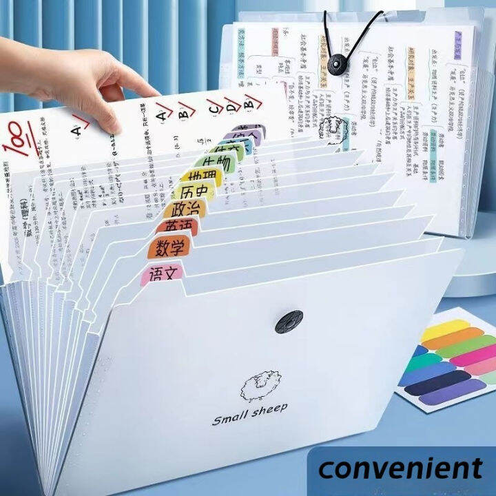 Transparent A4 Organ Bag File Folder File Pockets 5/8/12 Multi-layer ...