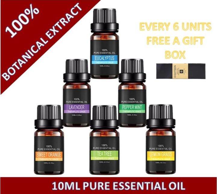 [10ml] 100% Pure Essential Oil 17 Different Scents Lemon grass , Clove ...