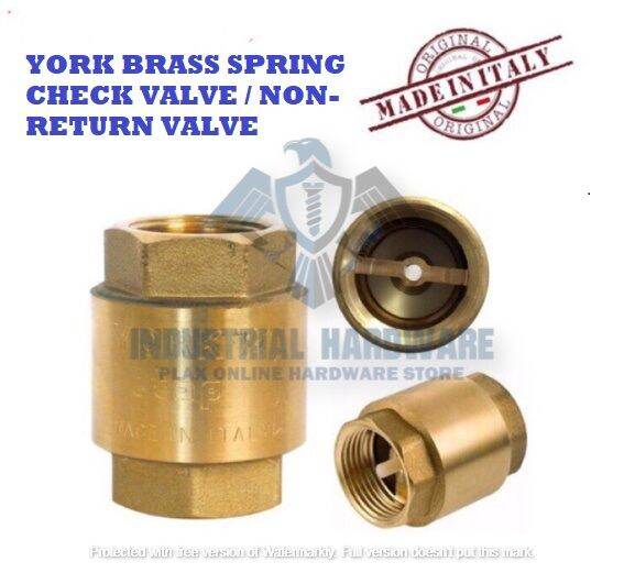 YORK BRASS SPRING CHECK VALVE / NON-RETURN VALVE (MADE IN MALAYSIA ...