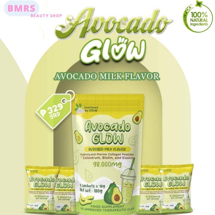AVOCADO GLOW AVOCADO MILK FLAVOR-FRESHIES Avocado Milk Collagen Drink ...