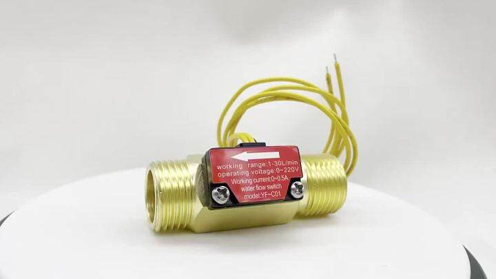 Hall Effect Liquid-Water Flow Sensor Counter 4 Points Copper Switch ...