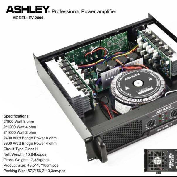 Power Ashley EV 2800 Original Amplifier EV2800 Class H | Lazada Indonesia