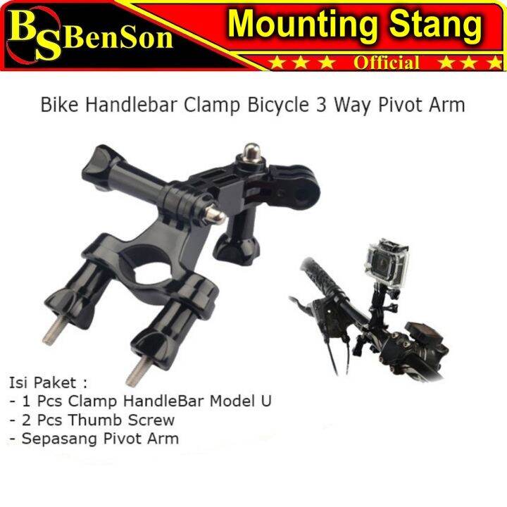 Mounting Stang Sepeda / Bike Handlebar Clamp Bicycle 3 Way Pivot Arm ...