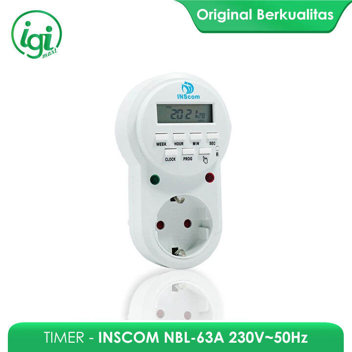 TIMER DIGITAL STOP KONTAK/ STOP KONTAK TIMER / COLOKAN LISTRIK INSCOM ...
