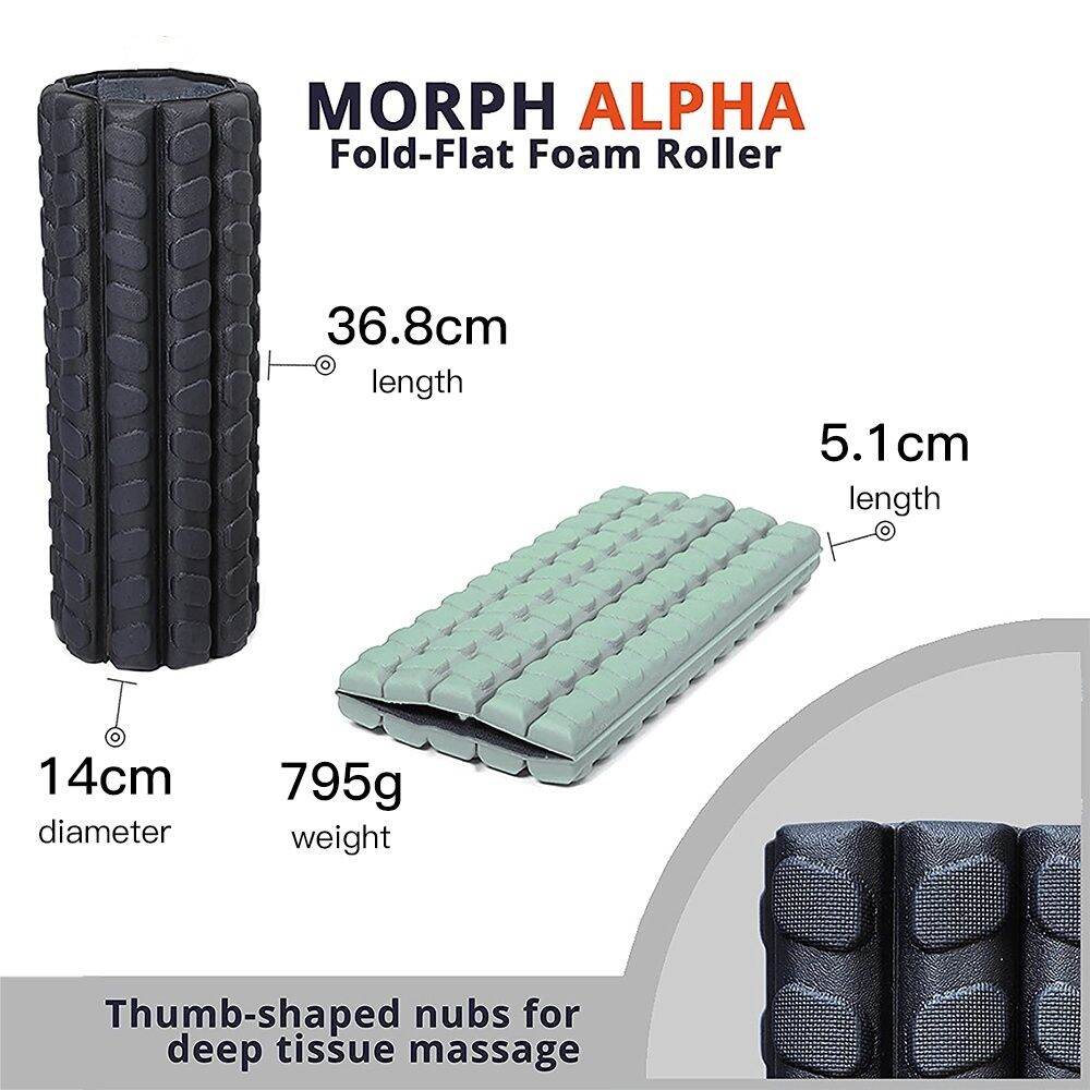 【HUhu】 Brazyn Morph Foam Roller (Alpha-Sage): Collapsible Travel Foam ...