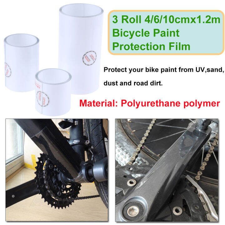 Bike Paint Protection Film 4/6/10cm x 1.2m MTB Mountain Frame Sticker ...