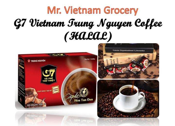 越南G7中原黑咖啡 Vietnam Trung Nguyên G7 Black Instant Coffee (15 Sachets x2g) /Cà phê Trung Nguyên G7 ...