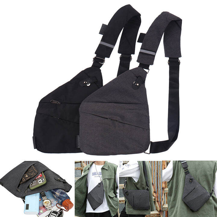 Man Waterproof Personal Shoulder Pocket Chest Bag Cross body sling ...