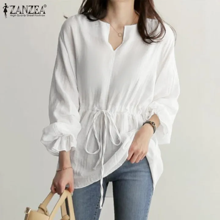 Hijabfab Zanzea Muslim Women Korean Style Blouse Fashion Ol Office Work